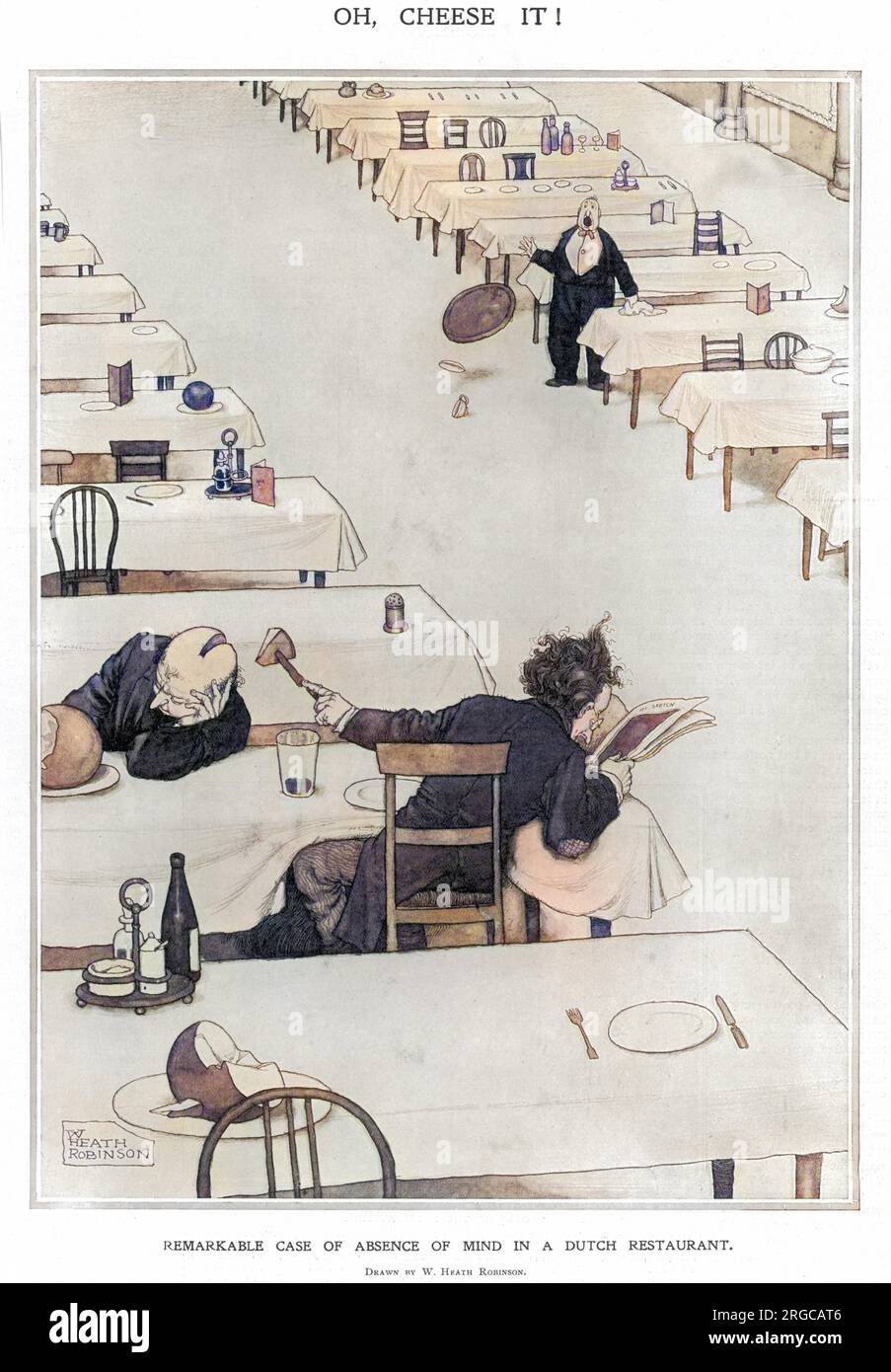 A remarkable case of absence of mind in a Dutch restaurant Stock Photo ...