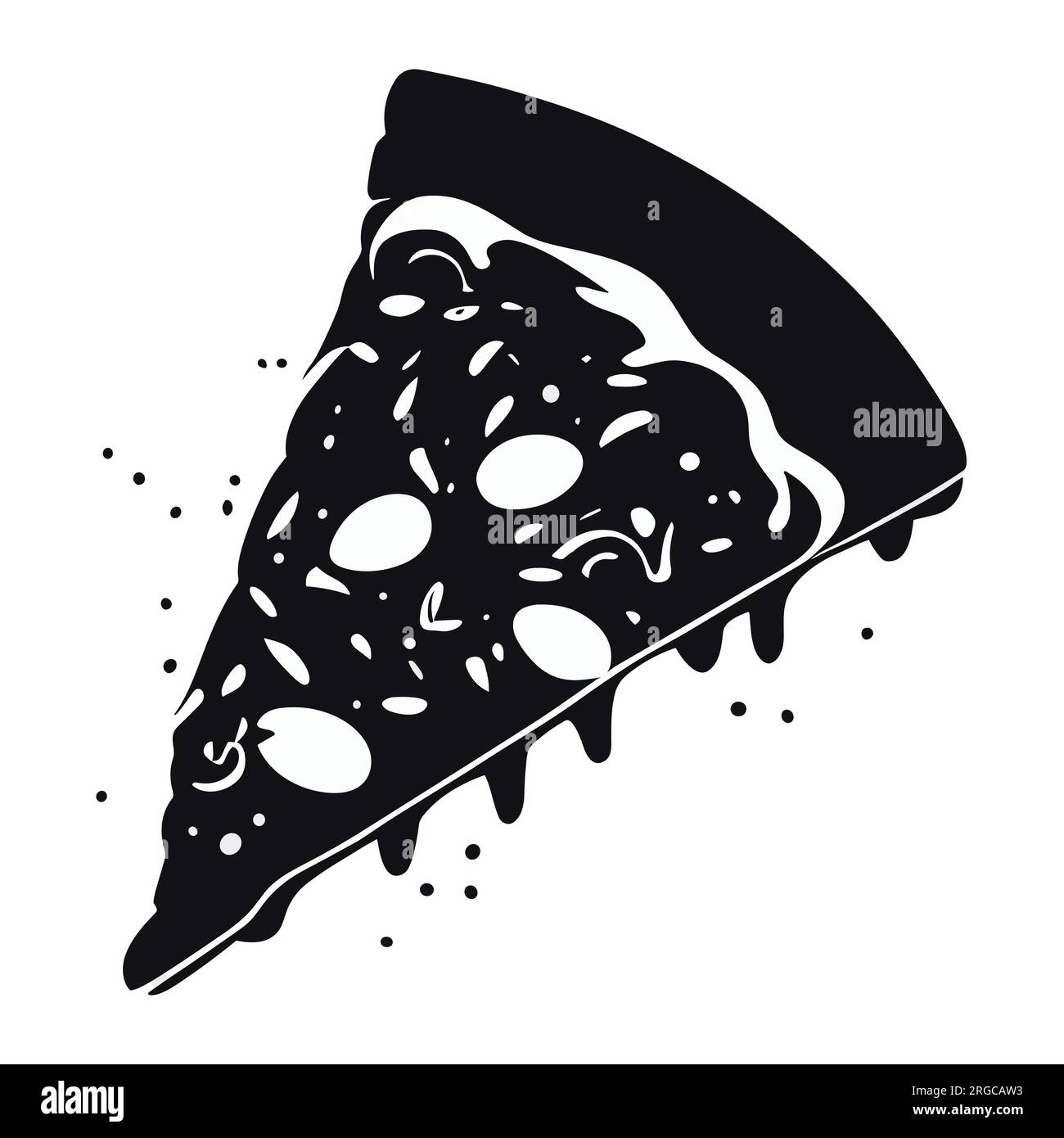 Pizza slice. Vector clip art illustration with simple gradients. All in ...
