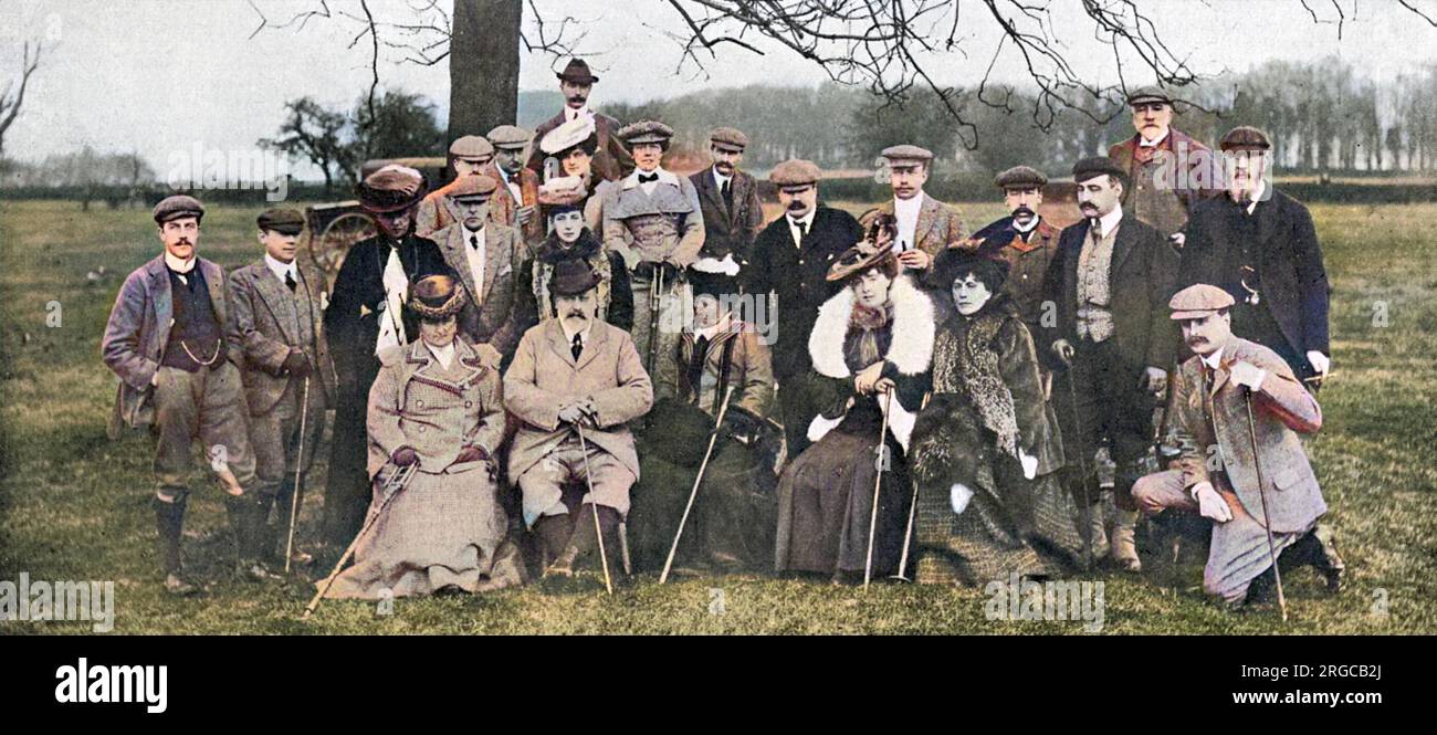 King Edward VII and Queen Alexandra as part of a shooting party at ...