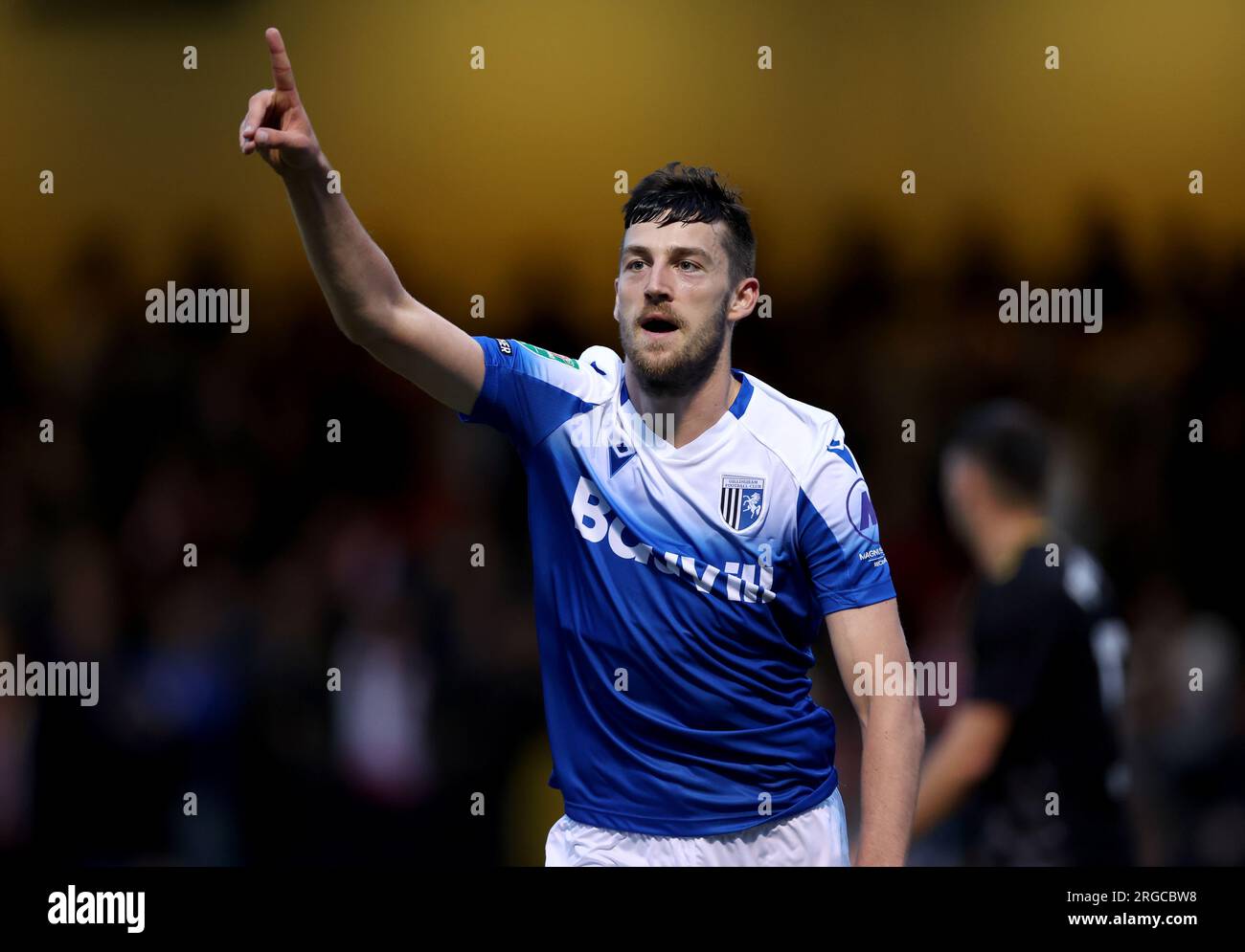 Gillingham’s Ashley Nadesan celebrates scoring the opening goal during ...