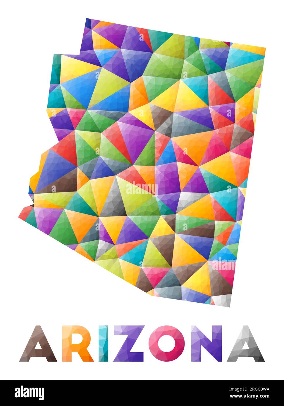Arizona map shape hi-res stock photography and images - Alamy