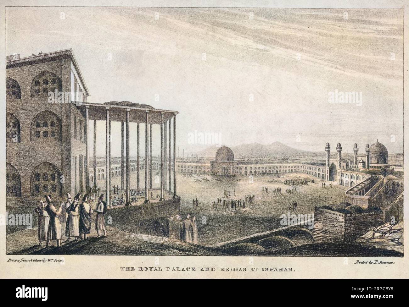 The royal palace and meidan at Esfahan (formerly known as Ispahan Stock ...