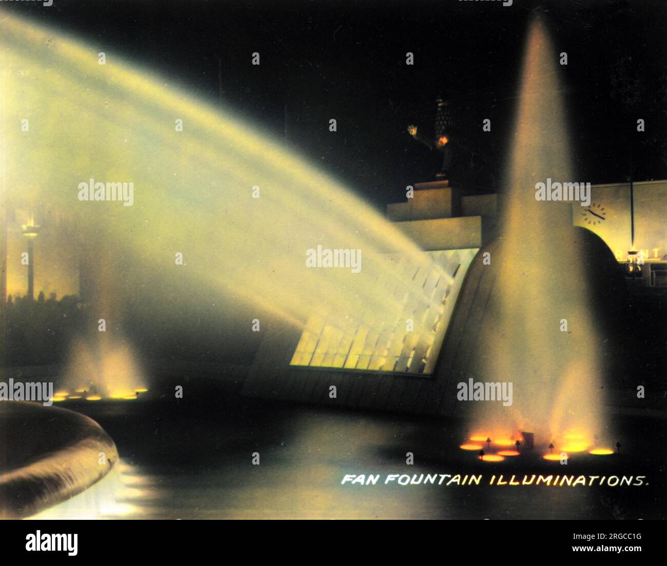 Fan Fountain Illuminations - British Empire Exhibition - Glasgow ...