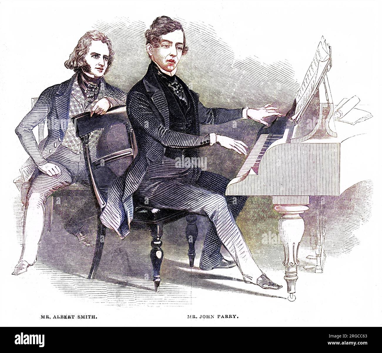 JOHN ORLANDO PARRY musical entertainer, depicted at the keyboard with ...