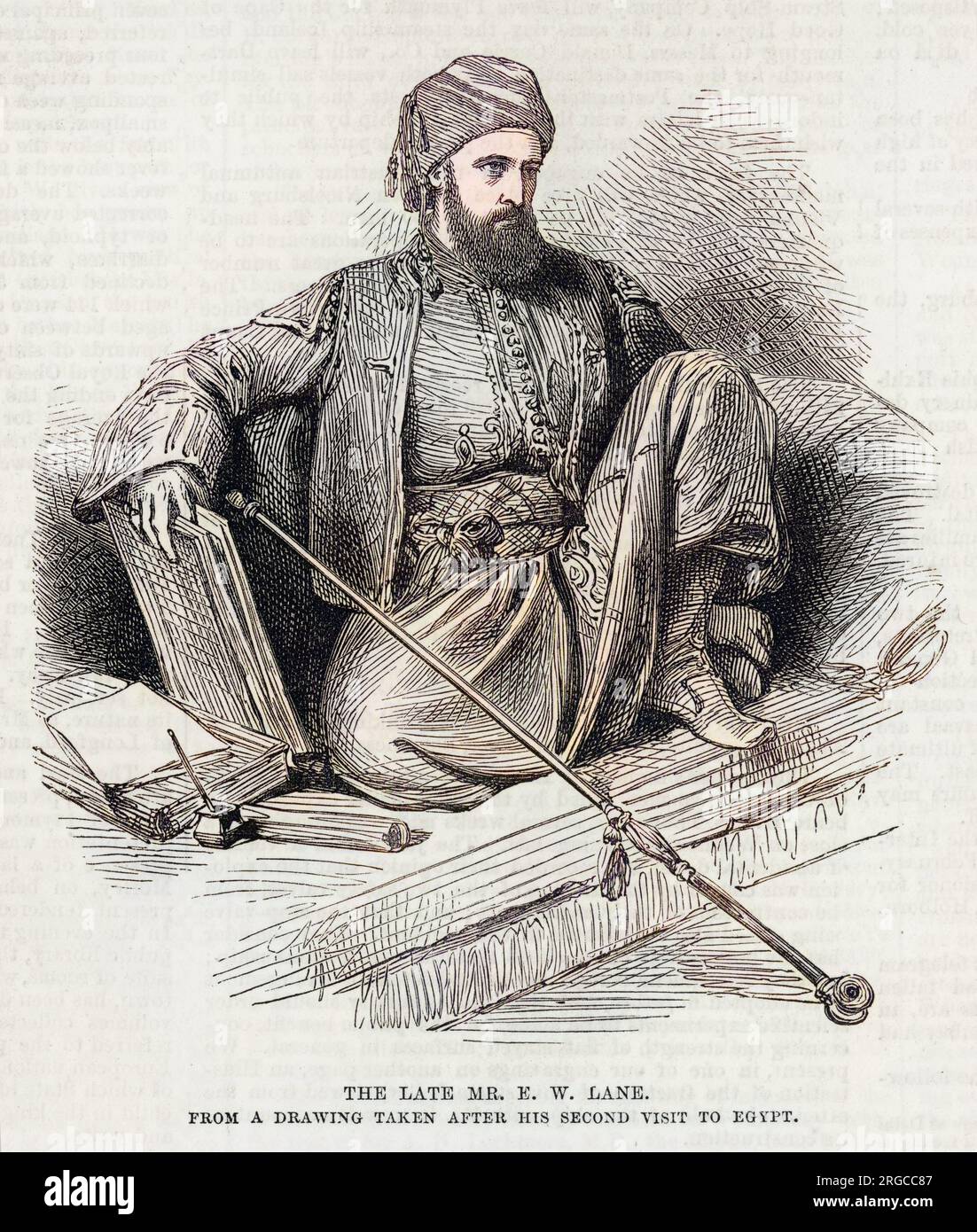 Edward William Lane (1801-1876), Victorian traveller and archaeologist ...