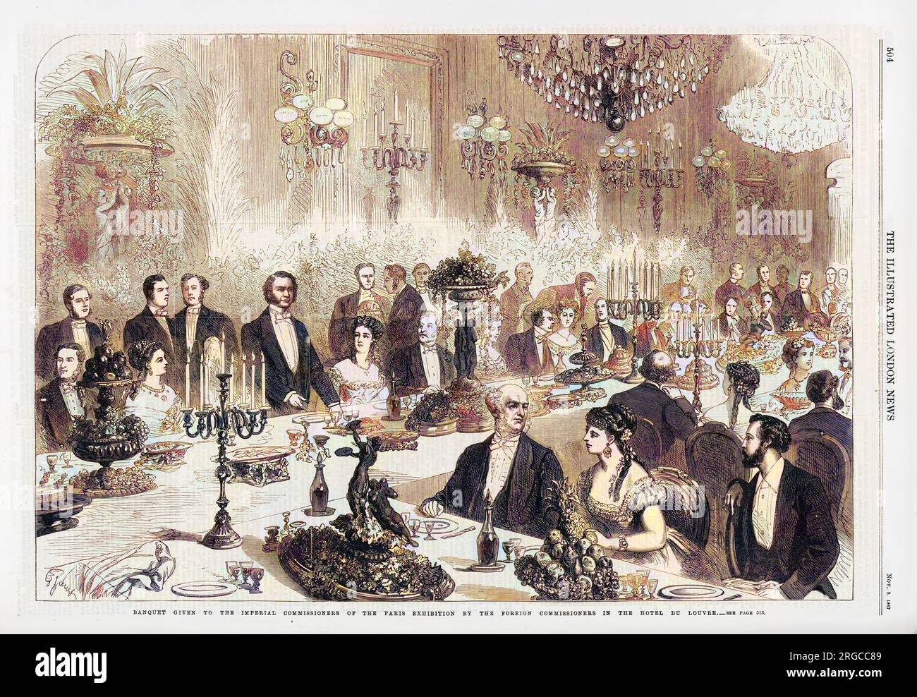 At the Hotel du Louvre, a banquet is offered to the commissioners of ...