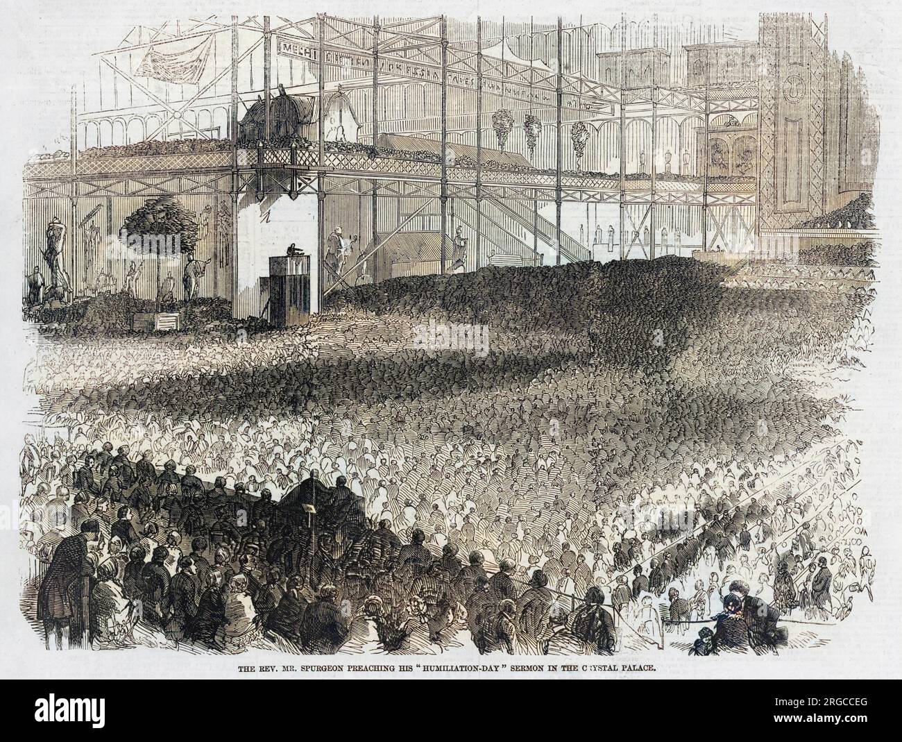 CHARLES HADDON SPURGEON delivers his 'Humiliation-Day' sermon at the ...