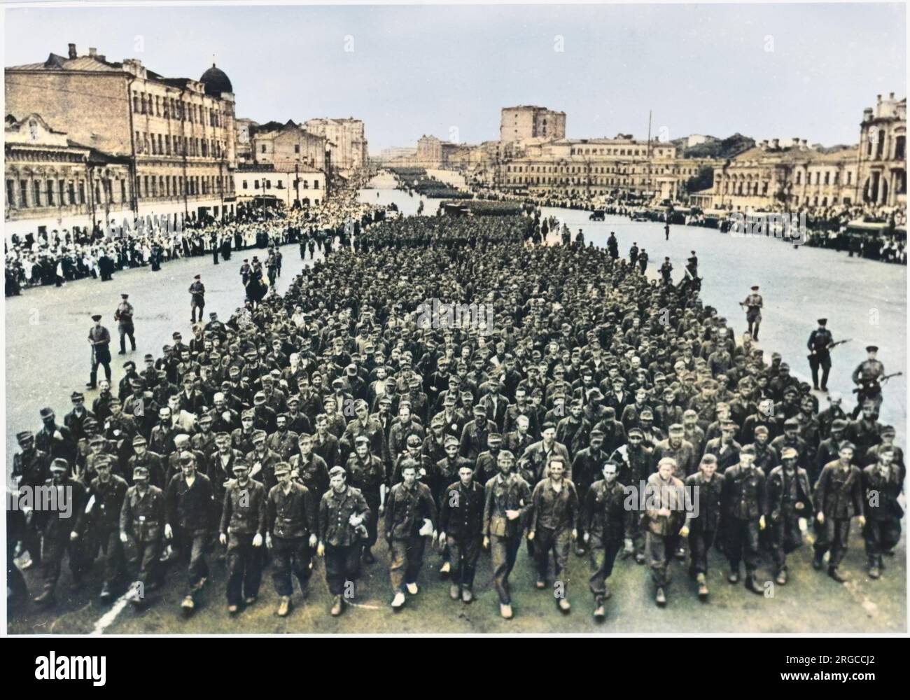 HOME FRONT SCENES German prisoners paraded in Moscow Stock Photo - Alamy