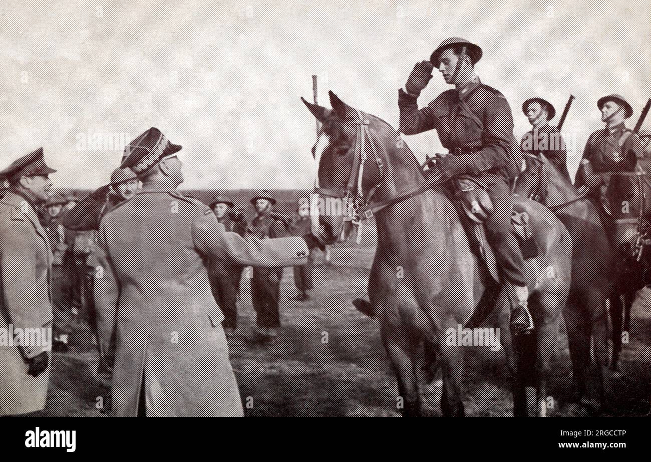 WW2 - King George VI and General W Sikorski chatting with a detachment ...