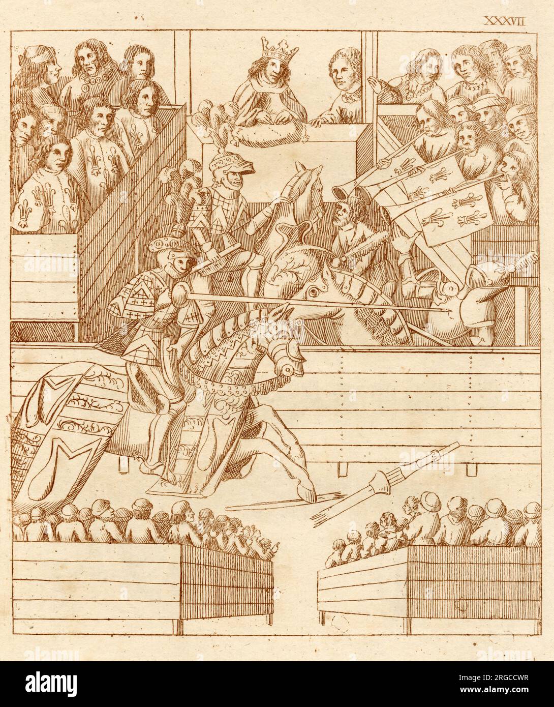 Richard Beauchamp, 13th Earl of Warwick, dismounts his third opponent ...