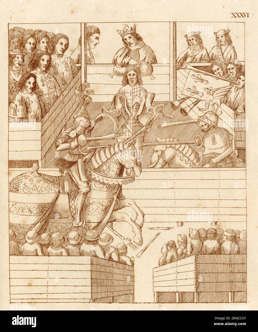 Richard Beauchamp, 13th Earl of Warwick, dismounts his second opponent ...