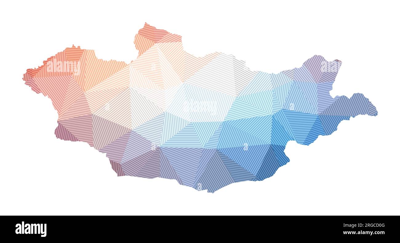 Mongolia digital map Cut Out Stock Images & Pictures - Alamy