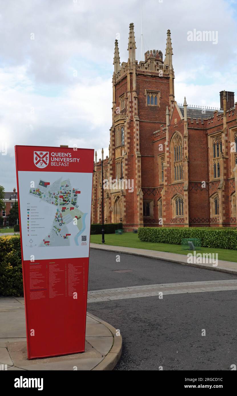Map of Queens University Belfast Stock Photo - Alamy Map of Queens University Belfast Stock Photo - Alamy