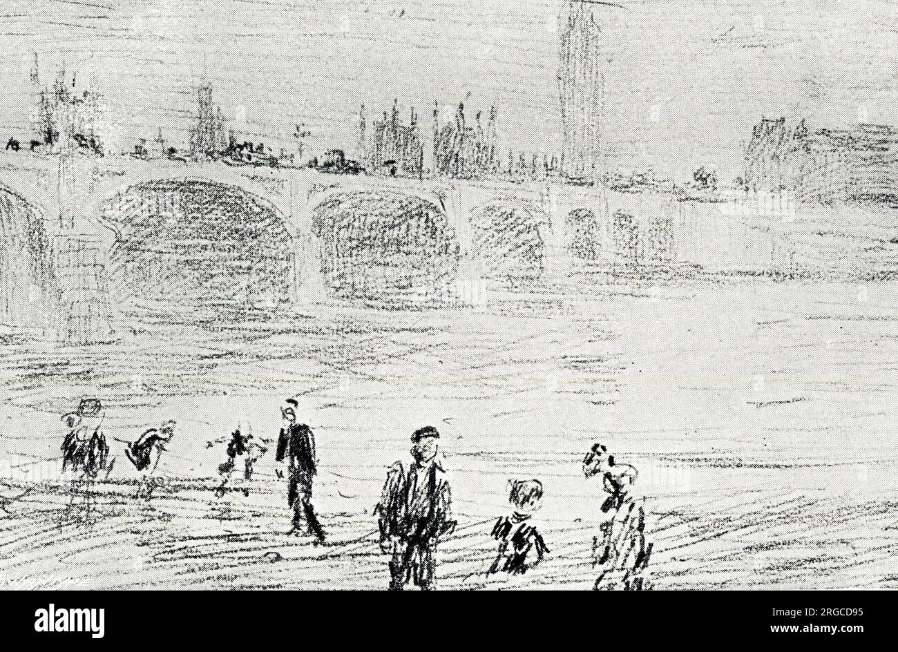 Mudlarks on the Thames Shore, London Stock Photo - Alamy