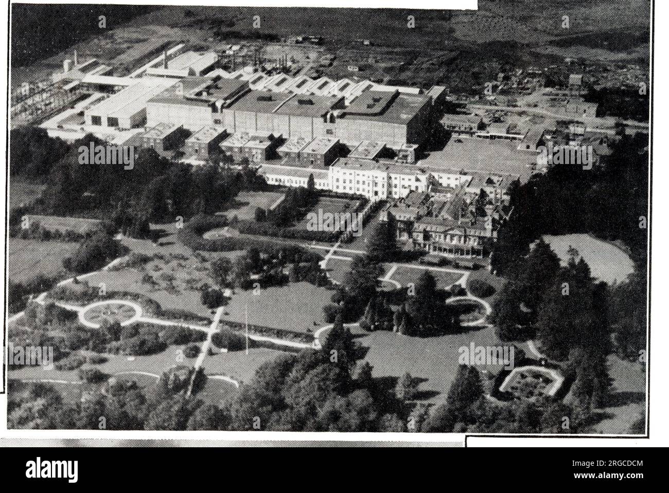 Aerial view of The British and Dominion Film Corporation, Pinewood ...