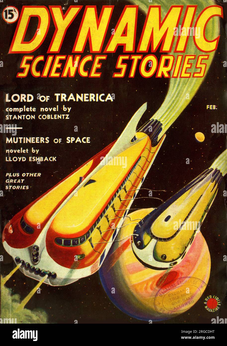 Cover design, Dynamic Science Stories, science fiction pulp magazine ...