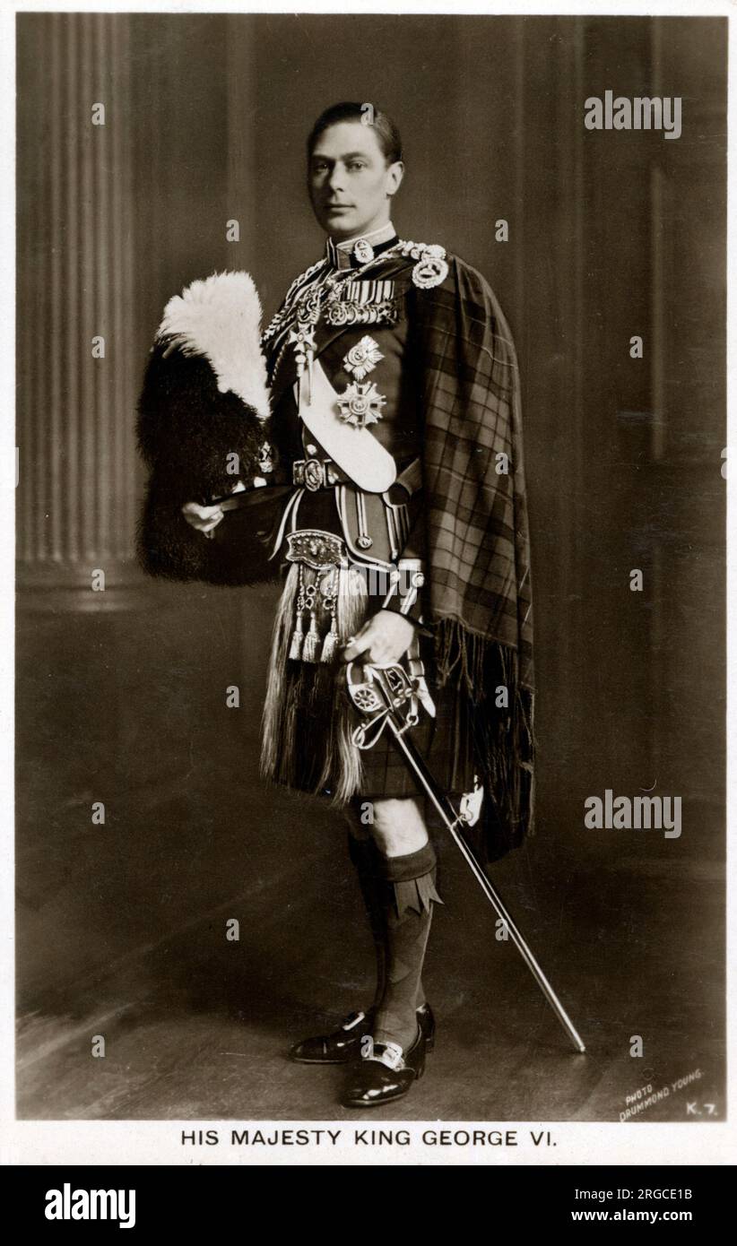 King George VI (1895-1952) in Highland Military uniform (photograph ...