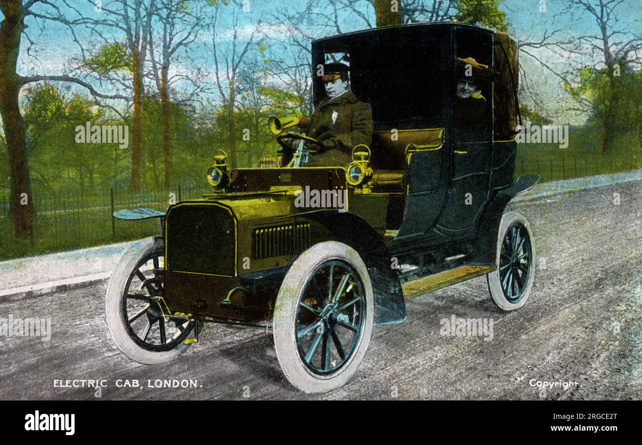 Electric Cab, London Stock Photo - Alamy