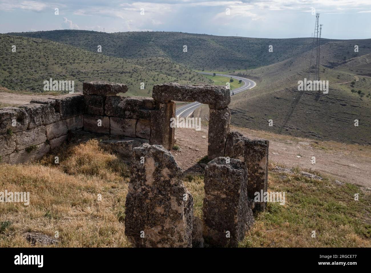 Zerzevan Castle, built at the top of a hill, has a magnificent view ...