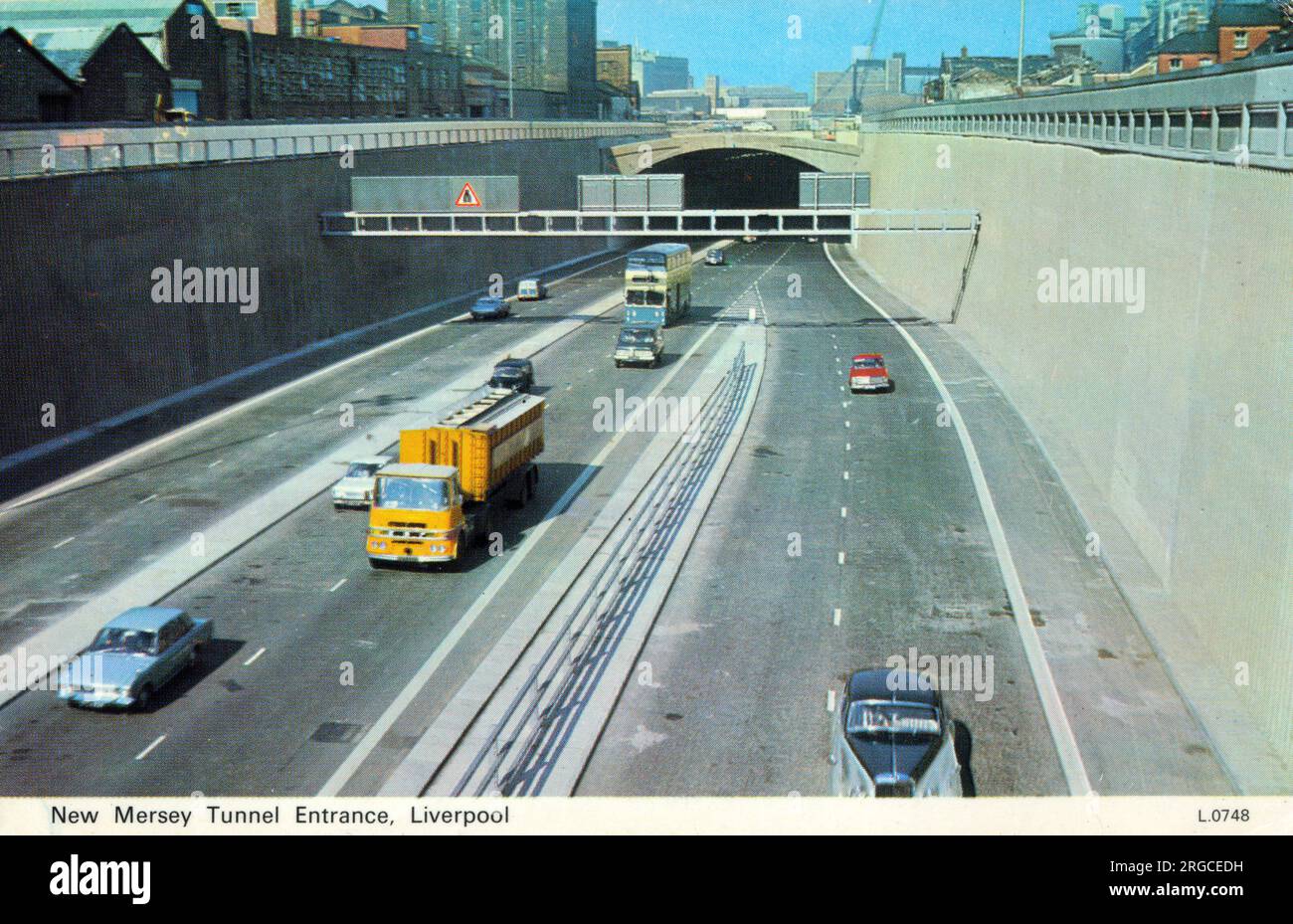 Liverpool, Merseyside - The New Mersey Tunnel - Entrance Stock Photo ...