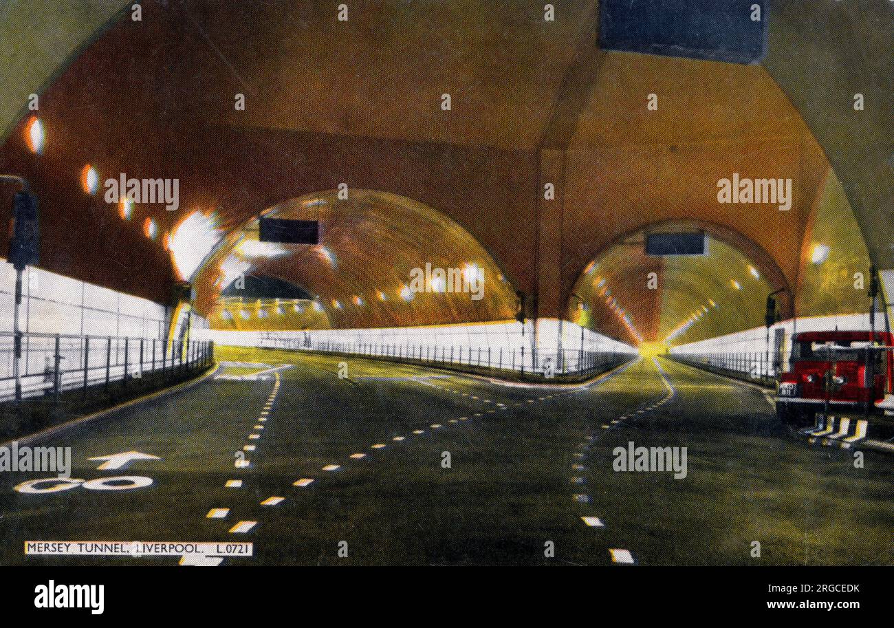 Liverpool, Merseyside - The Queensway (Birkenhead) Mersey Tunnel. The ...