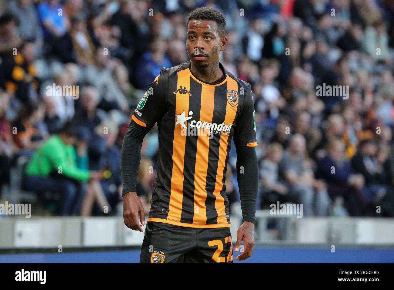 Jason Eyenga-Lokilo #22 of Hull City during the Carabao Cup match Hull ...