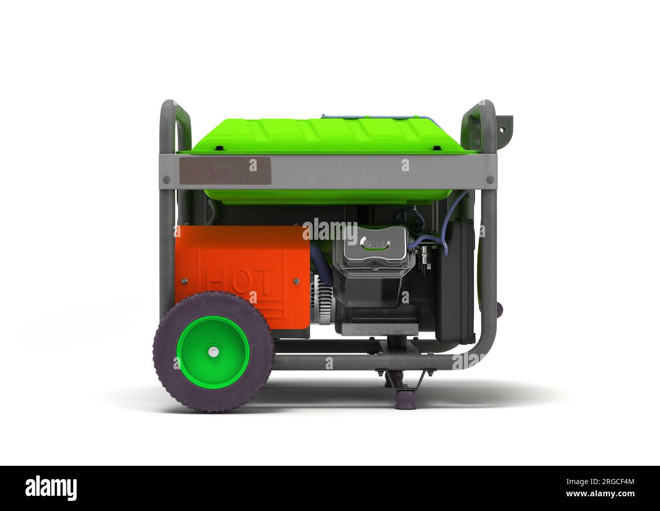 Modern compact electrical generator perspective back side view 3d ...