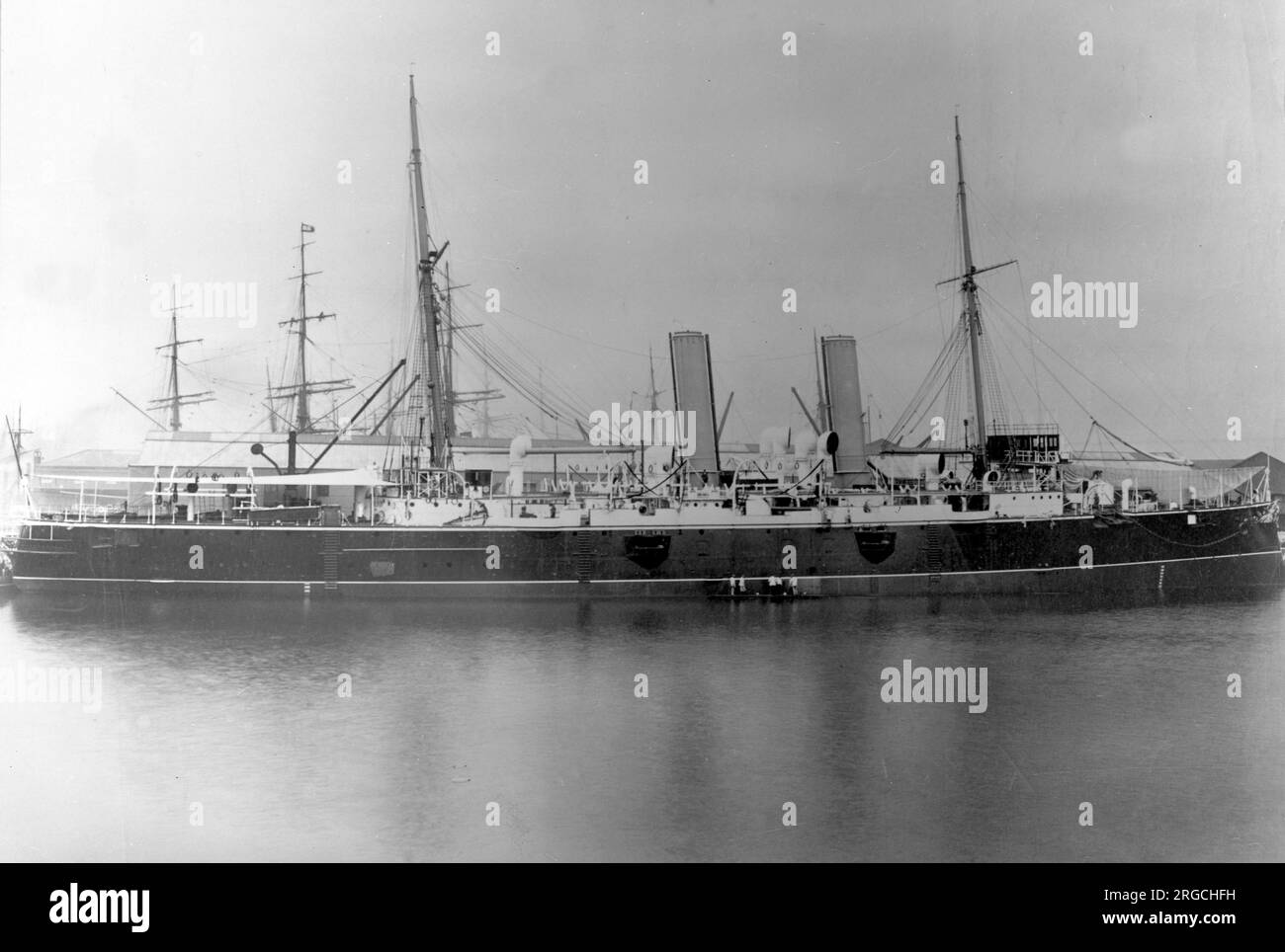 Royal Navy - An Edgar-class, 1st class protected cruiser Stock Photo ...