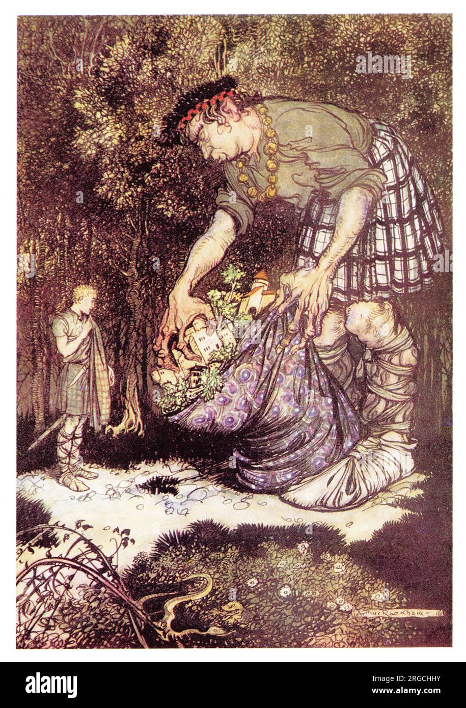The Scottish Giant, book illustration by Arthur Rackham Date: 1916 ...