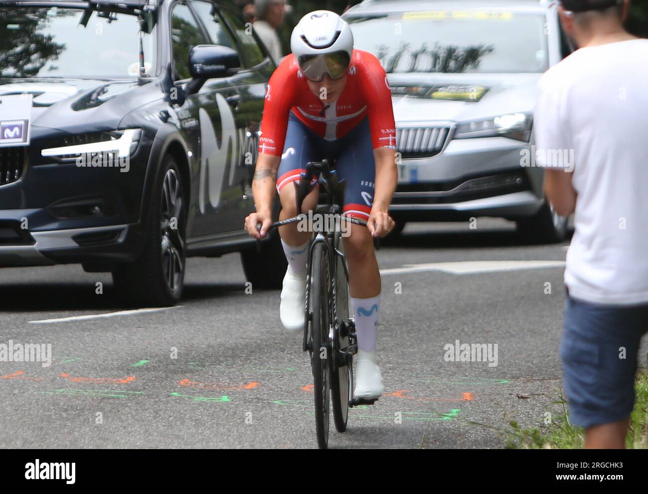 Emma Norsgaard of Movistar Team during the Tour de France Femmes avec ...