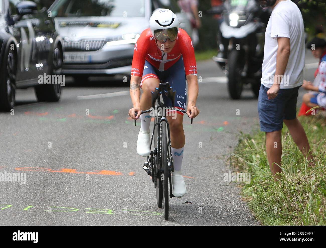 Emma Norsgaard of Movistar Team during the Tour de France Femmes avec ...