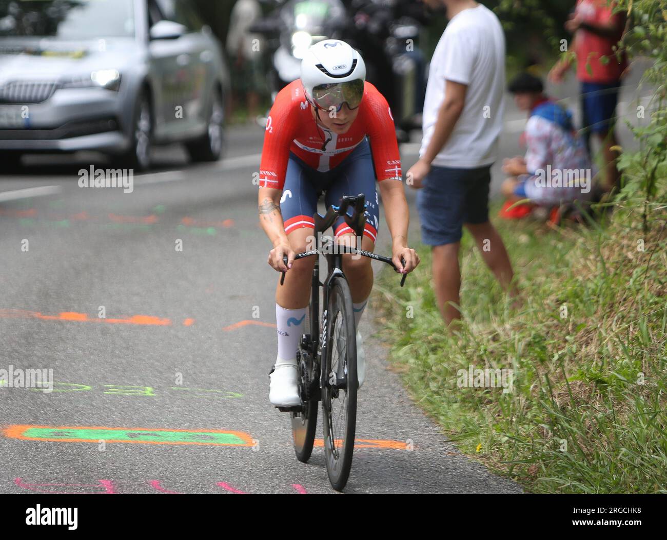 Emma Norsgaard of Movistar Team during the Tour de France Femmes avec ...