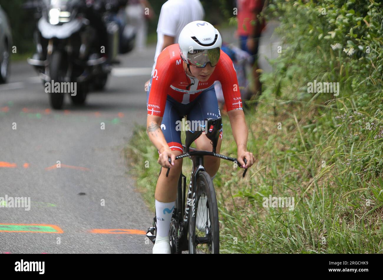 Emma Norsgaard of Movistar Team during the Tour de France Femmes avec ...