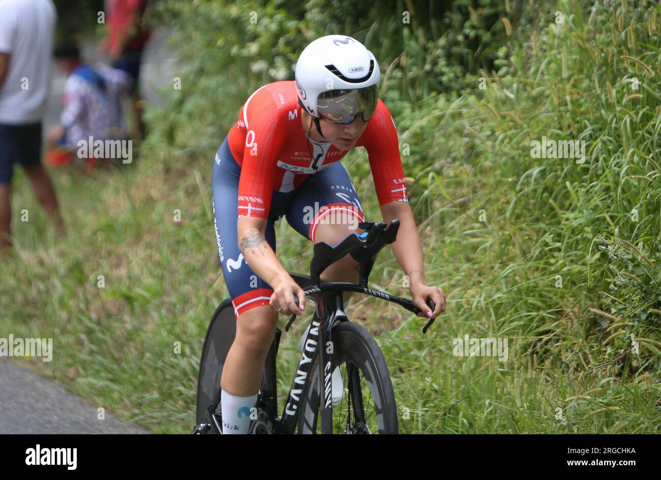 Emma Norsgaard of Movistar Team during the Tour de France Femmes avec ...