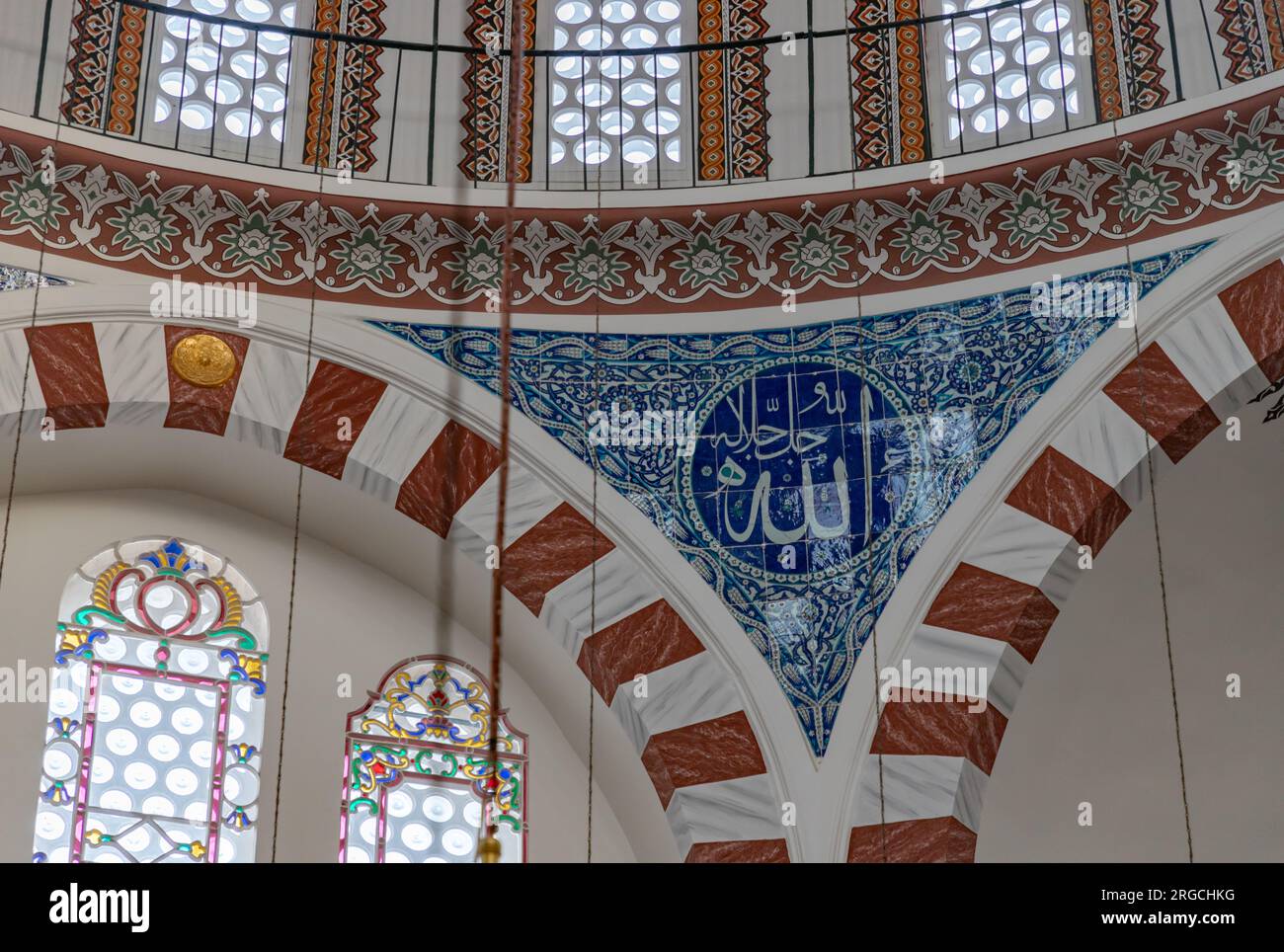A picture of the colorful and gorgeous interior of the Rustem Pasha ...