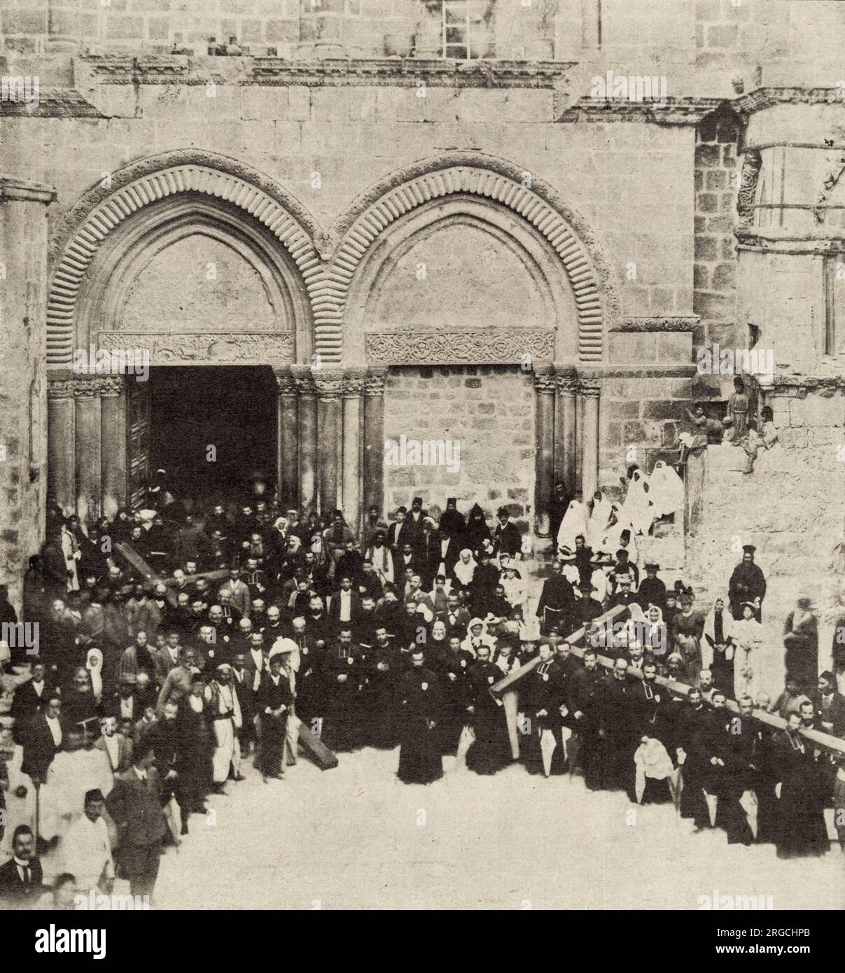The cross procession, which takes place every Good Friday in Jerusalem ...