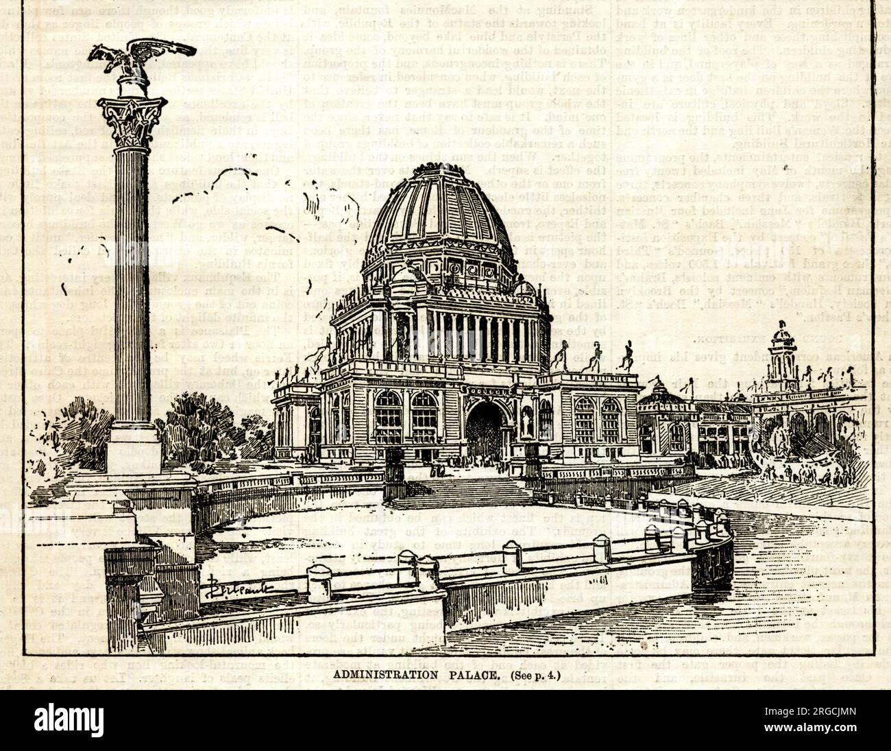 Chicago Exhibition, Administration Palace Stock Photo - Alamy