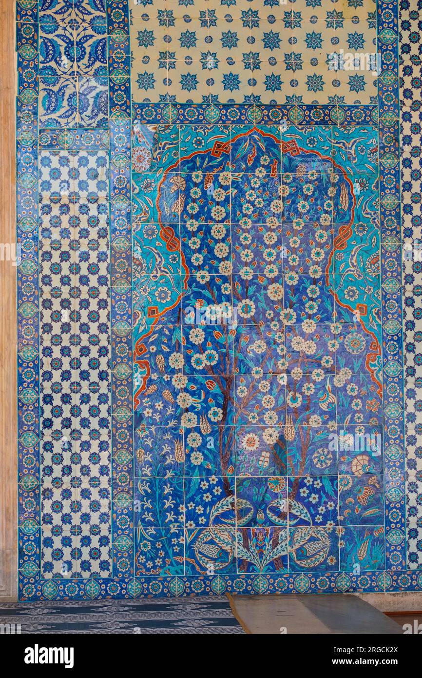 Istanbul, Turkey, Turkiye. Rustem Pasha Mosque. Iznik Tiles Decorate ...