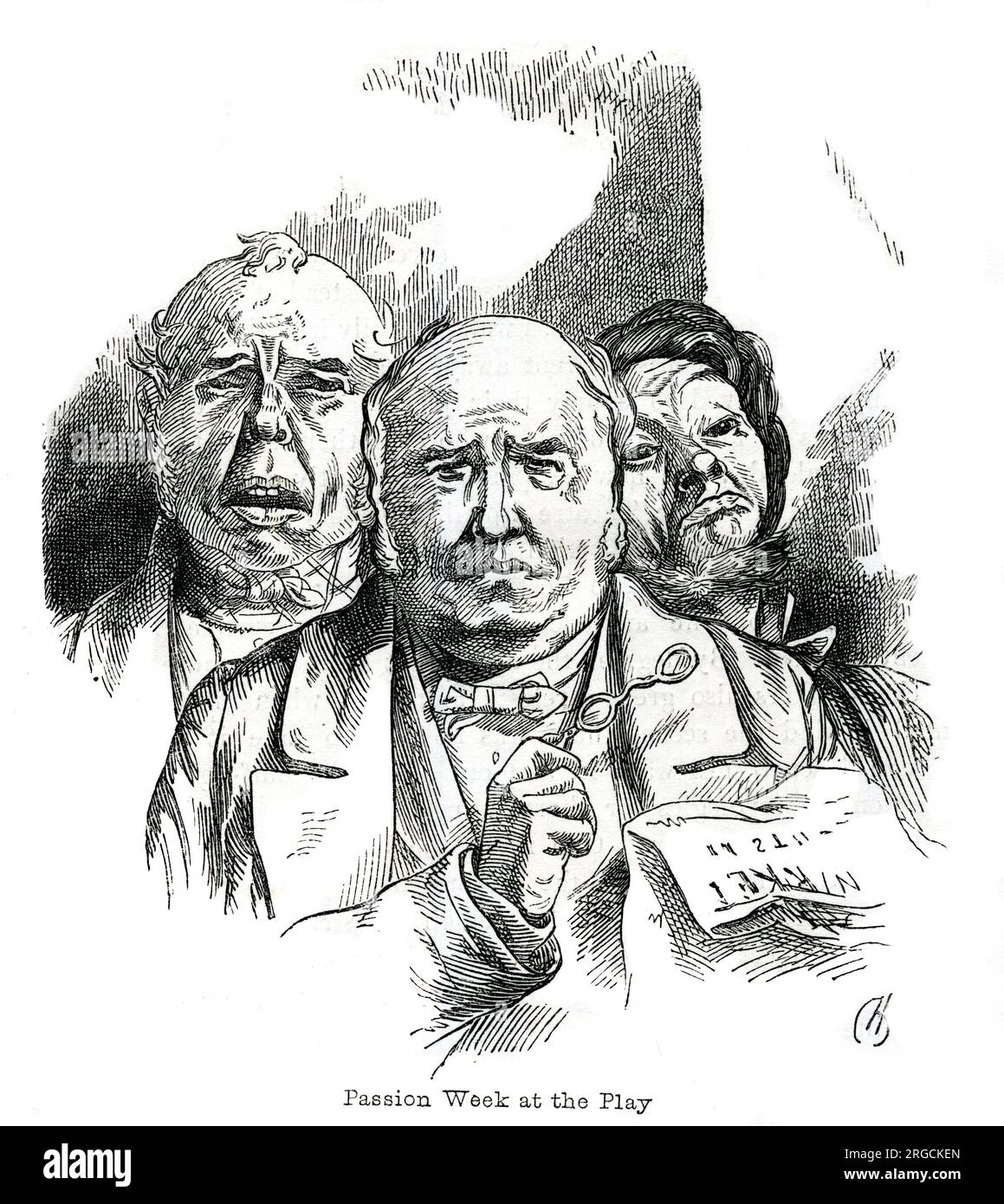 Passion Week at the Play, by Hablot K Browne (Phiz Stock Photo - Alamy