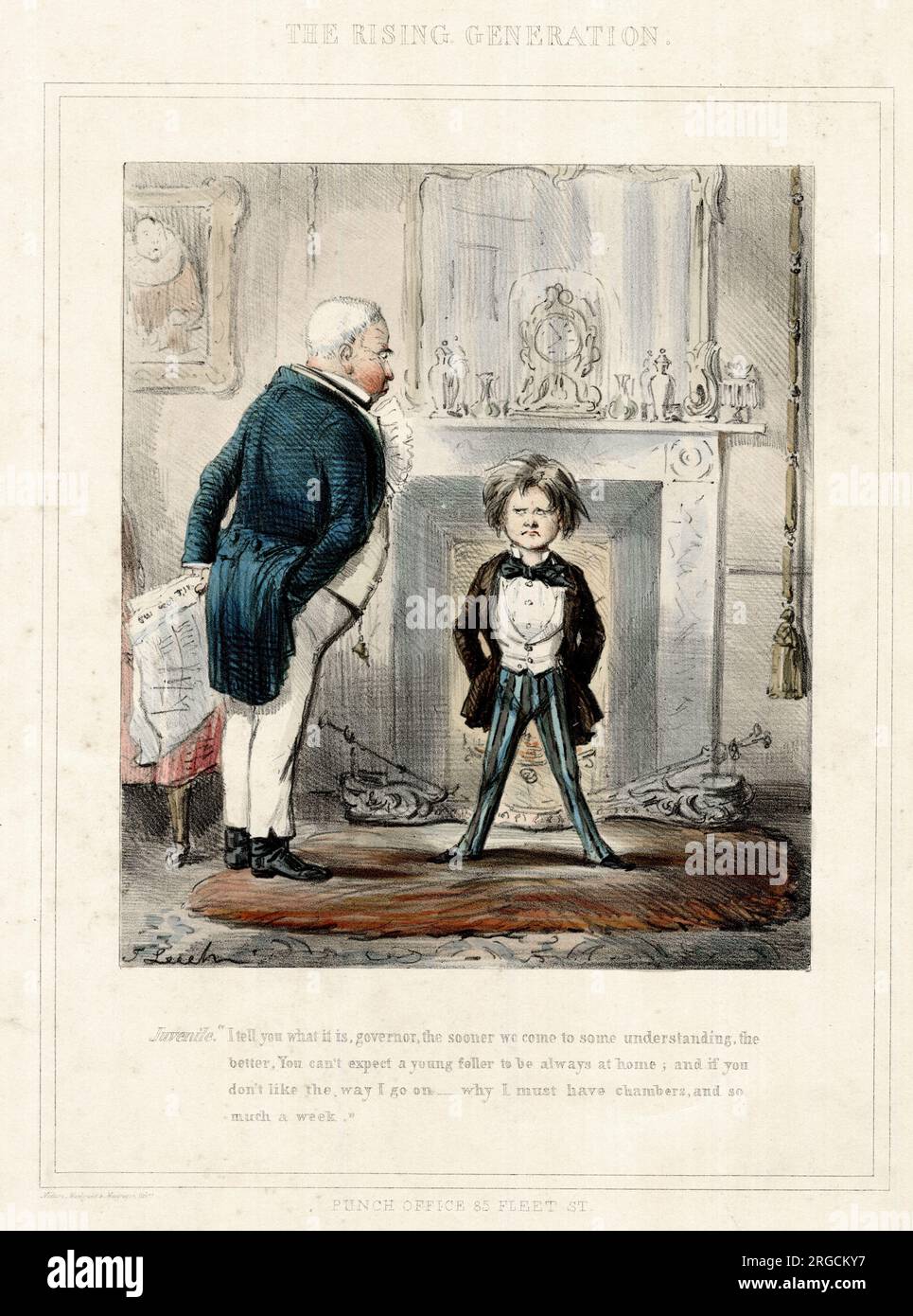 The Rising Generation, by John Leech, part of a series of 12 drawings ...