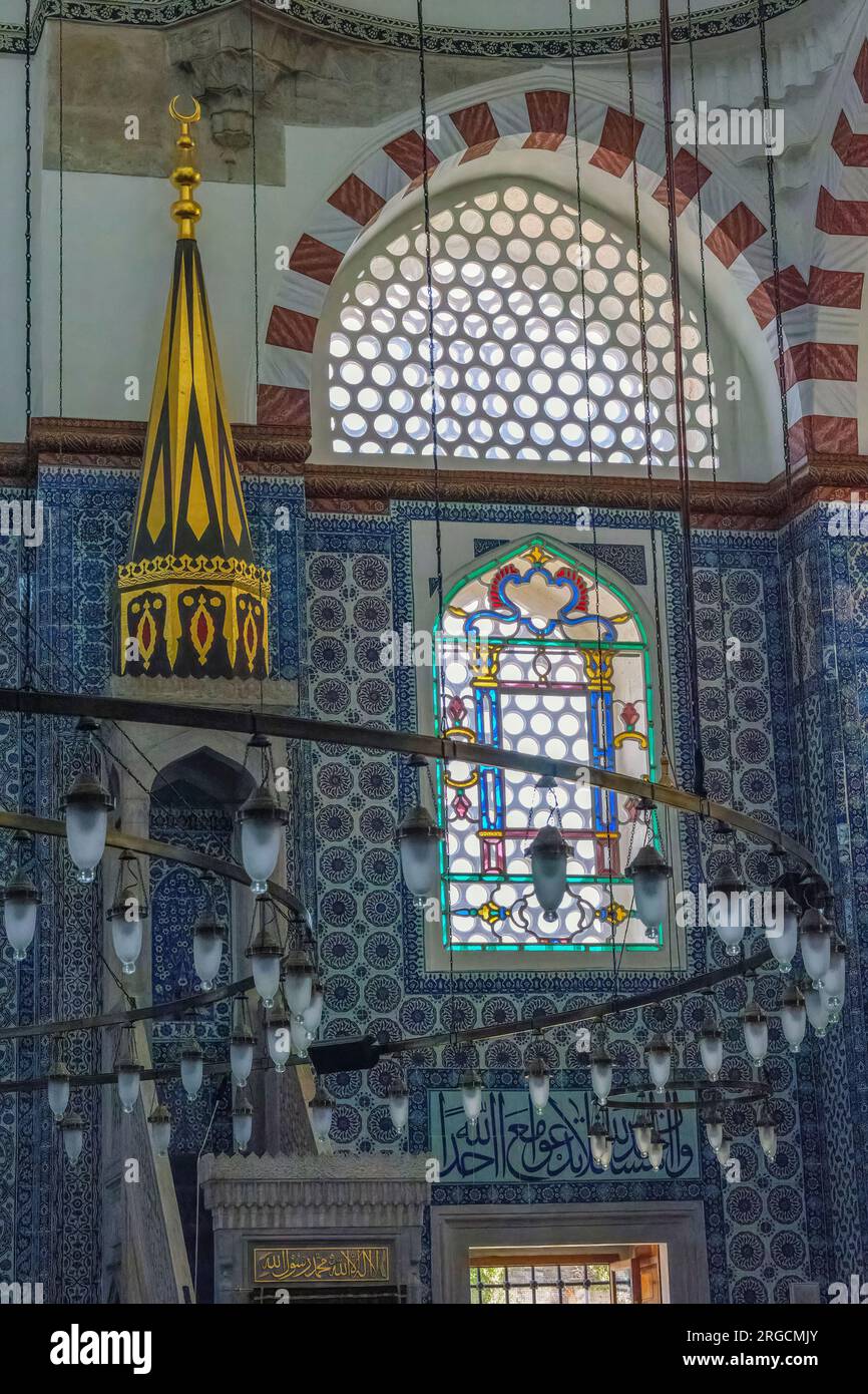 Istanbul, Turkey, Turkiye. Rustem Pasha Mosque Windows Stock Photo - Alamy