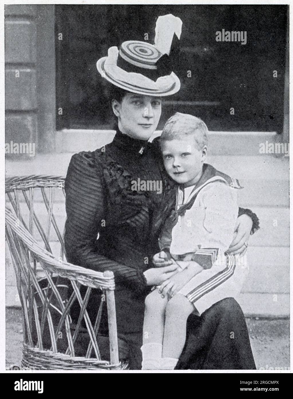 Queen Alexandra with Prince Edward of Wales, the future King Edward ...