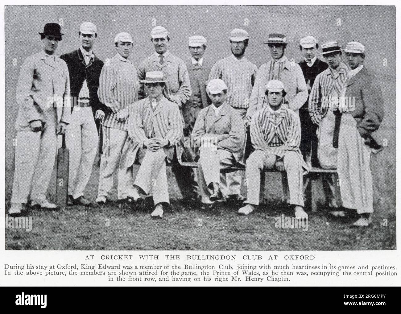 King Edward VII (centre) when Prince of Wales at a student at Oxford ...