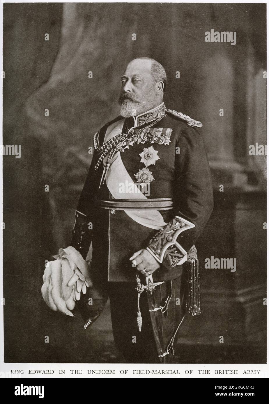 King Edward VII in the uniform of a Field-Marshal of the British Army ...