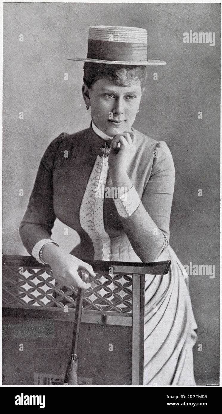 Princess May of Teck, the future Queen Mary, in 1885 Stock Photo - Alamy