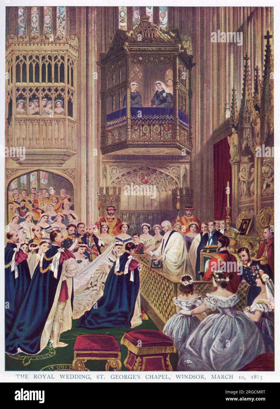 The royal wedding between Albert Edward, Prince of Wales, later King ...