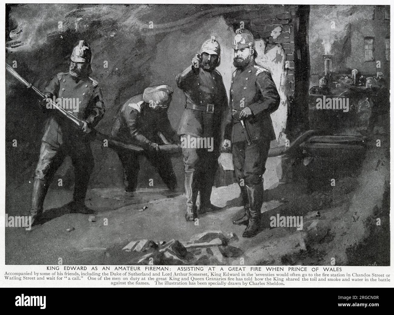 King Edward VII (then Prince of Wales) as an amateur firefighter ...