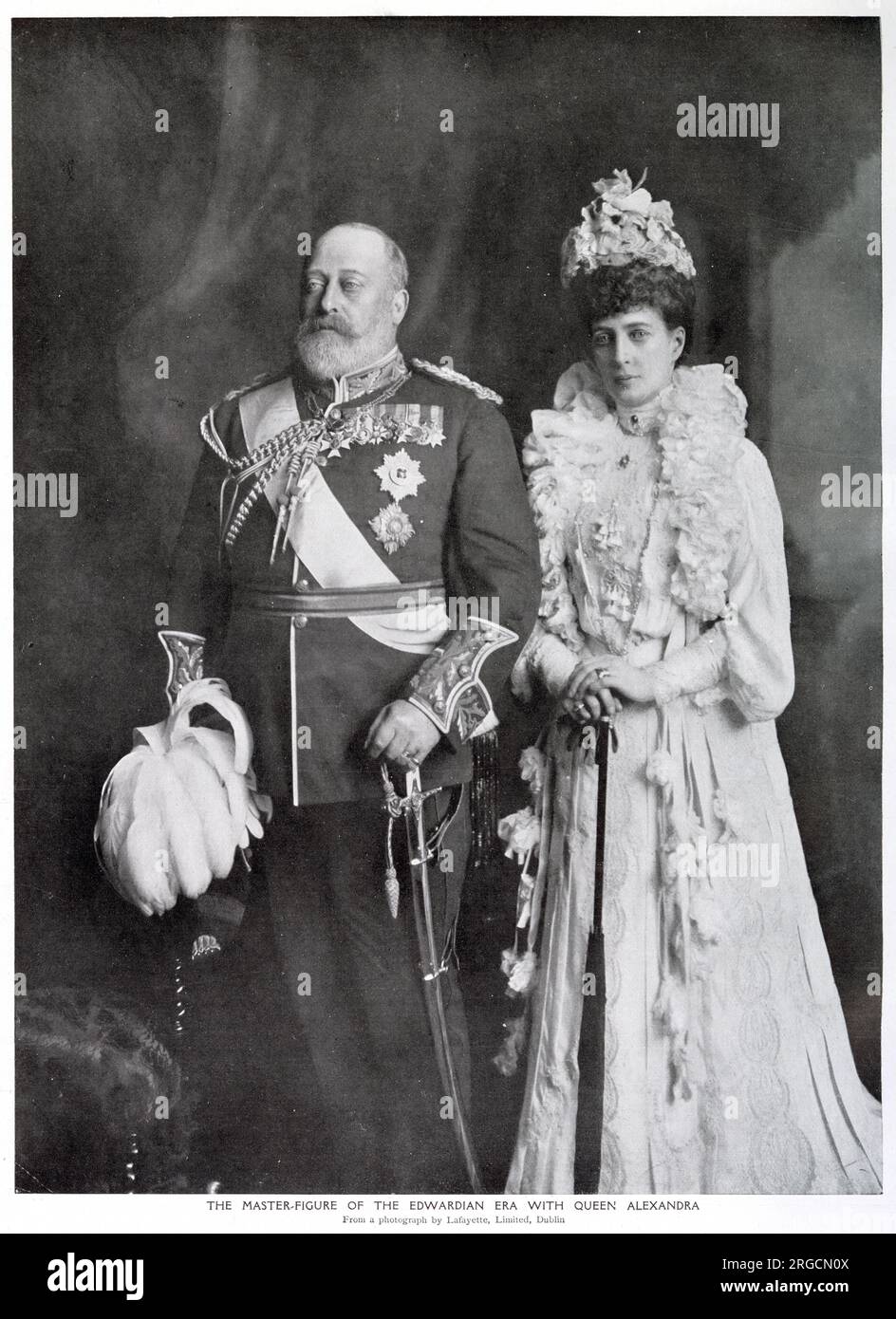 King Edward VII (1841 - 1910), together with his wife and consort ...