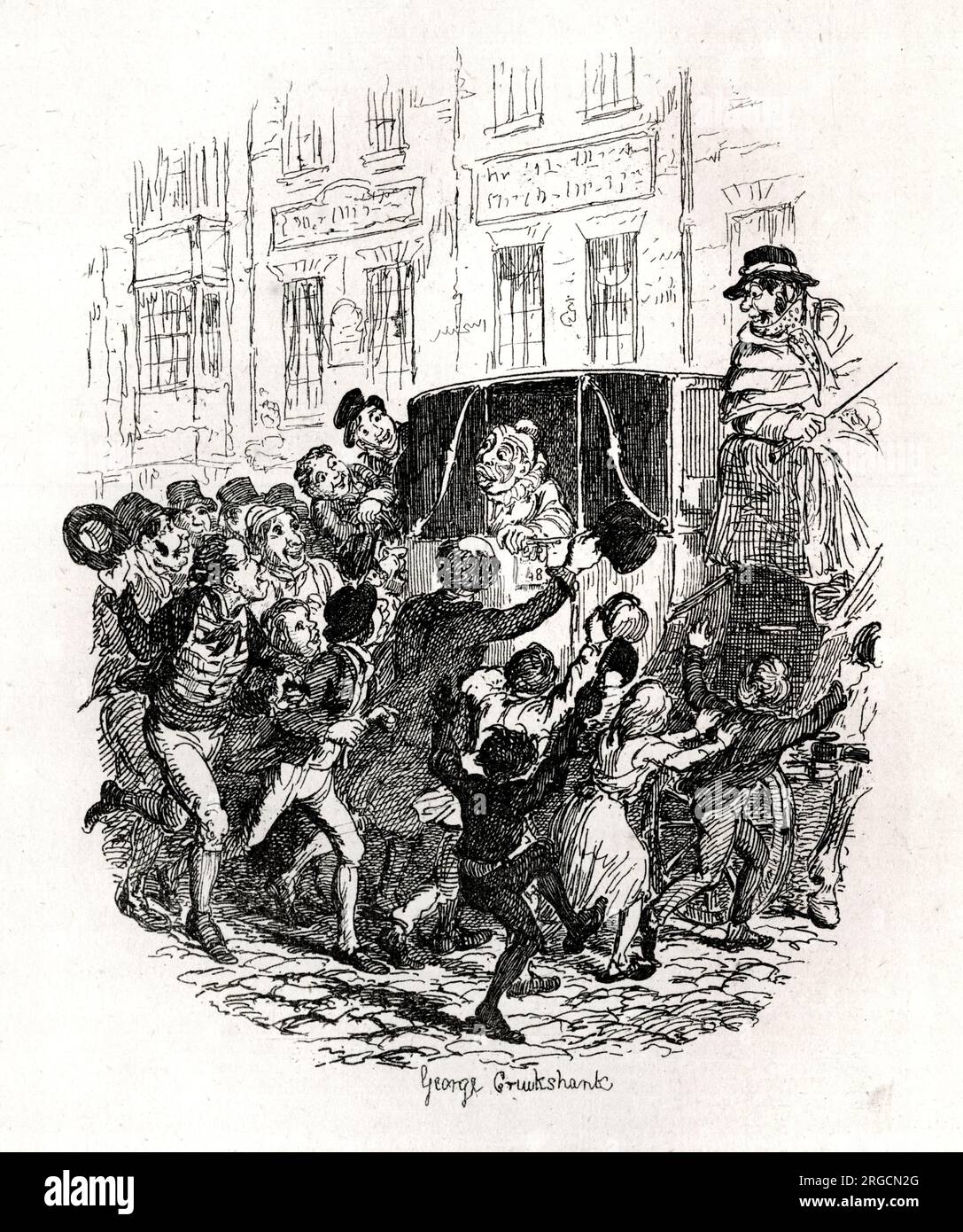 Joseph Grimaldi, actor and clown, appearing in public Stock Photo - Alamy