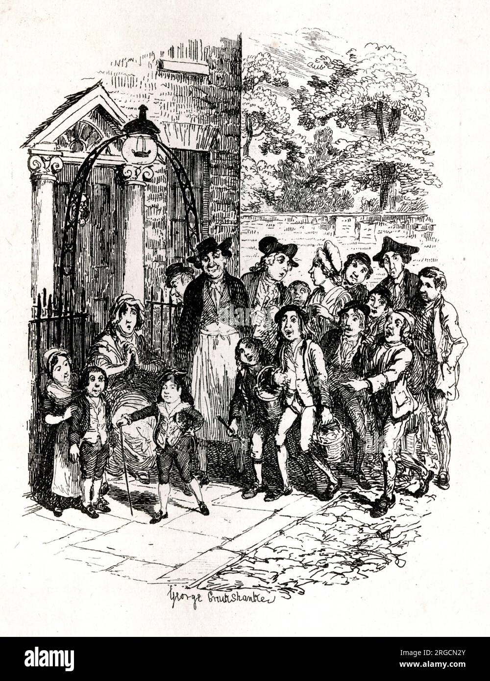 Young Joseph Grimaldi going to visit his godfather Stock Photo - Alamy